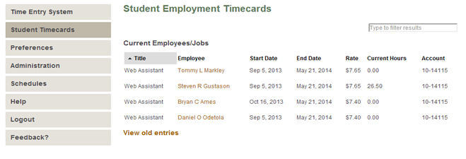 Time Entry System (TES)