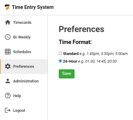 Time Entry System (TES)